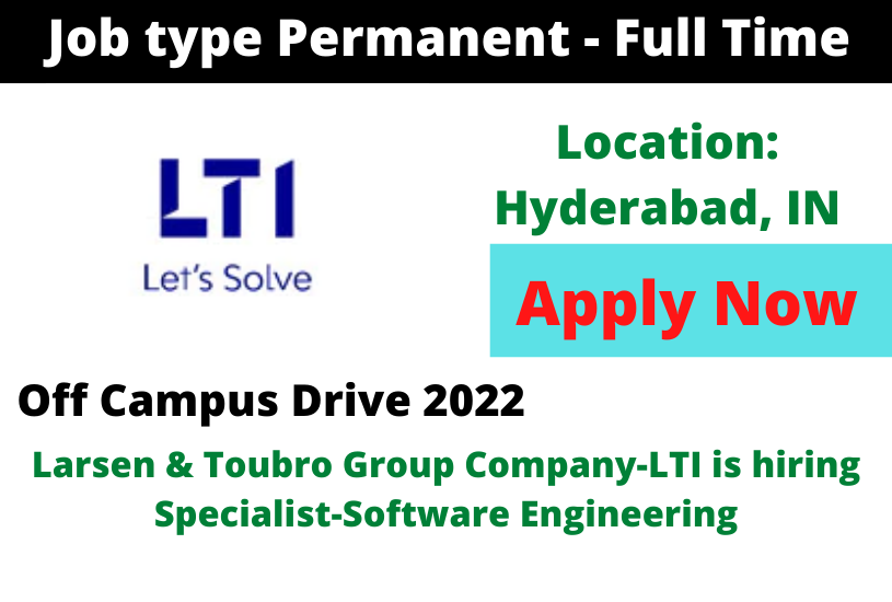 Larsen & Toubro Group Company-LTI is hiring Specialist-Software ... Larsen & Toubro Group Company-LTI is hiring Specialist-Software ...