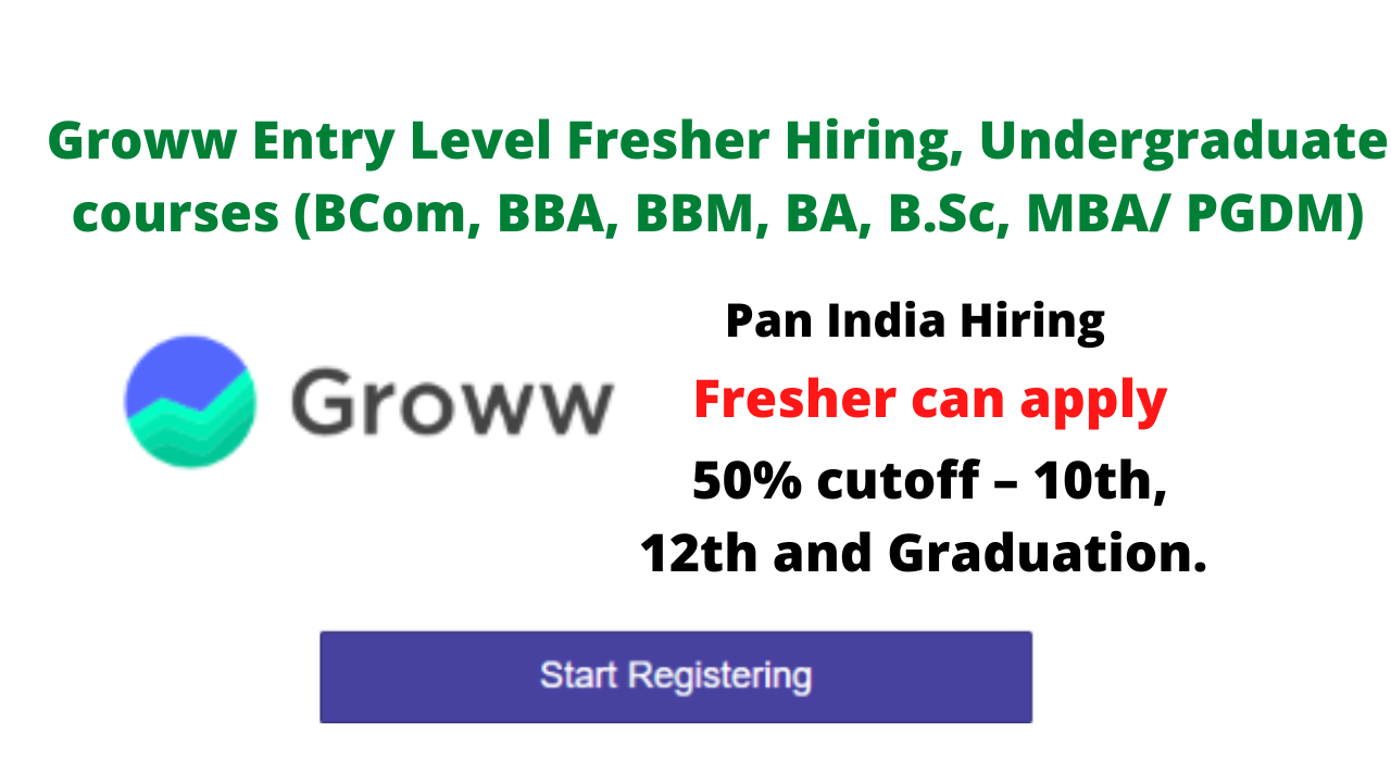 50 % Required: Groww Pan India Entry Level Fresher Hiring ... 50 % Required: Groww Pan India Entry Level Fresher Hiring ...