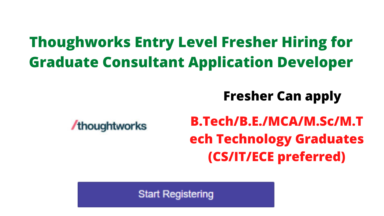 Thoughworks Entry Level Fresher Hiring for Graduate Consultant ... Thoughworks Entry Level Fresher Hiring for Graduate Consultant ...
