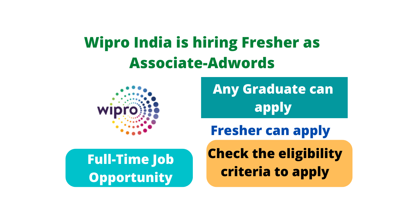 Wipro India is hiring Fresher as Associate-Adwords:BCOM/BSC/BBA/BA/BBM ... Wipro India is hiring Fresher as Associate-Adwords:BCOM/BSC/BBA/BA/BBM ...