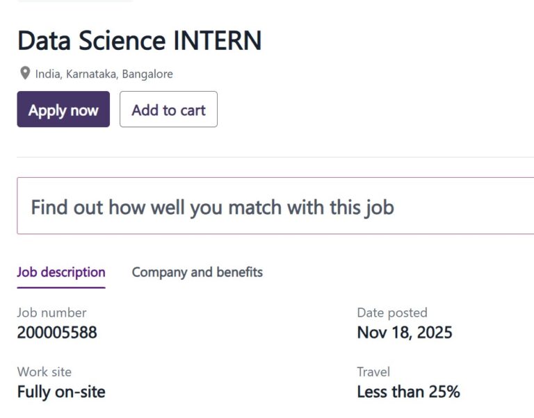 Microsoft Internship Data Science Intern - Seekajob
