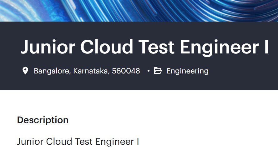 HPE Fresher Hiring for Junior Cloud Test Engineer I - Seekajob