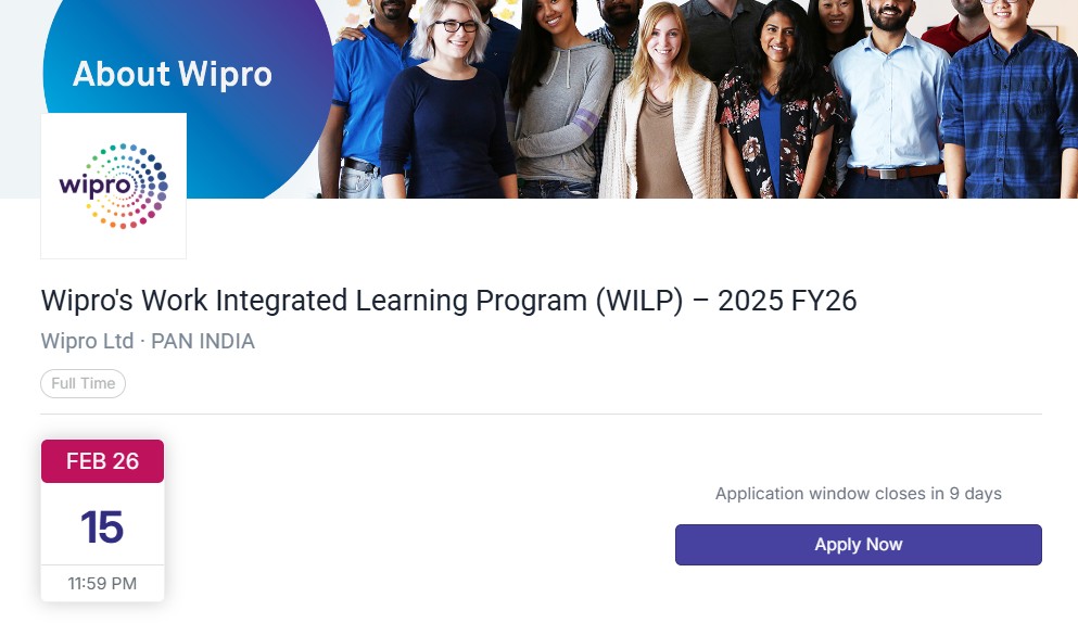Wipro WILP FY26 Superset 2026 for 2025 Batch-Student Job Profile-online ...